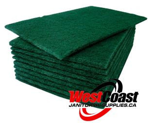 COMMERCIAL SCOURING PAD GREEN MEDIUM NO. 96 10 PACK – West Coast ...